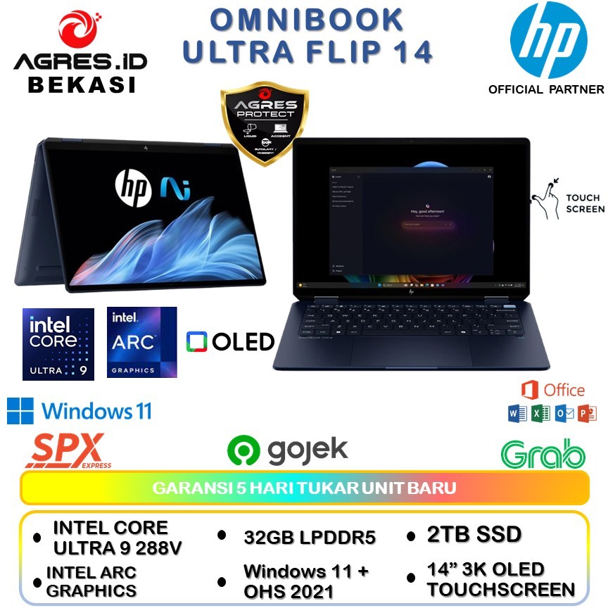 Jual Laptop HP Omnibook Ultra Flip 14 Oled Intel Ultra 9 288v/ 32GB 2TBSSD/Win11+Ohs/14"3k oled ...