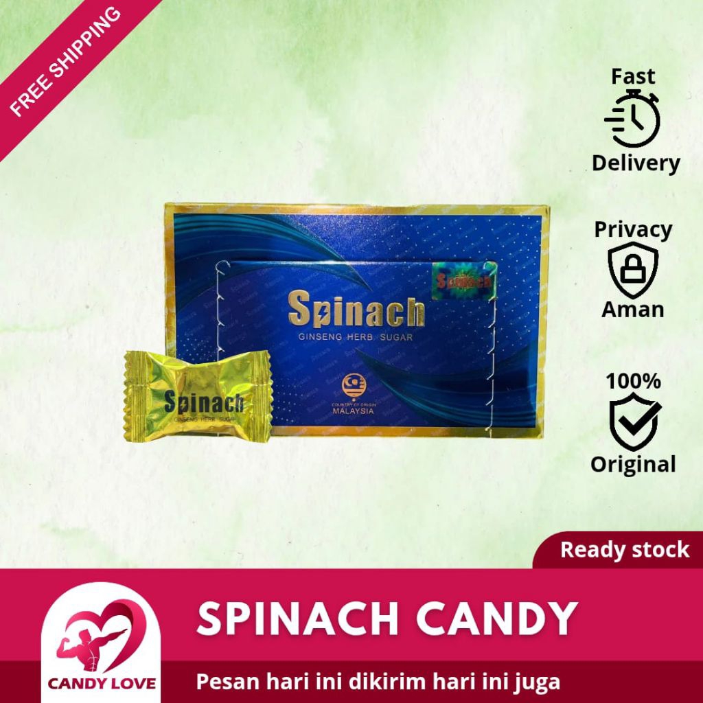 Jual Permen Spinach Candy Original 1 Box Isi 30 Pcs | Shopee Indonesia