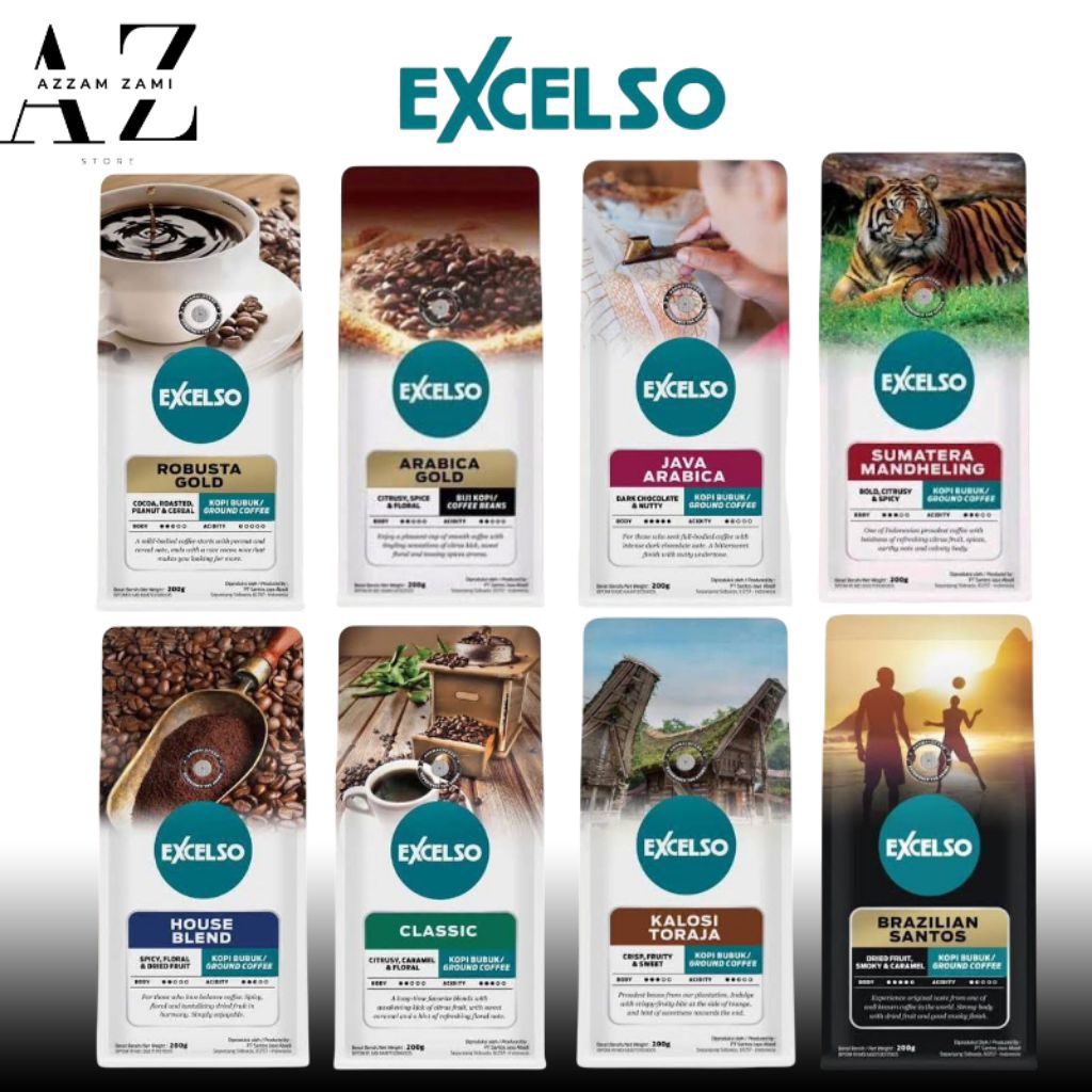 Jual Excelso Kopi Bubuk 8 Pilihan Varian Rasa Kemasan 200 gr - Arabica ...