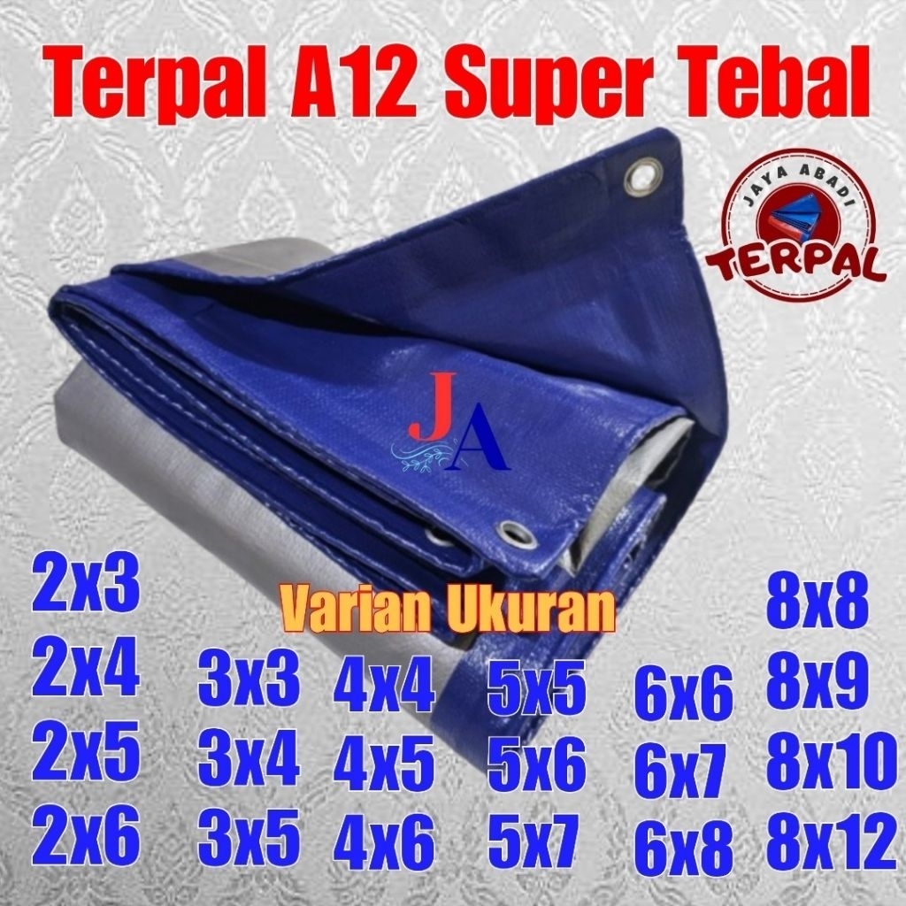 Jual Terpal A12 Ukuran 2x4 3x4 4x4 4x6 Termurah Super Tebal | Shopee Indonesia