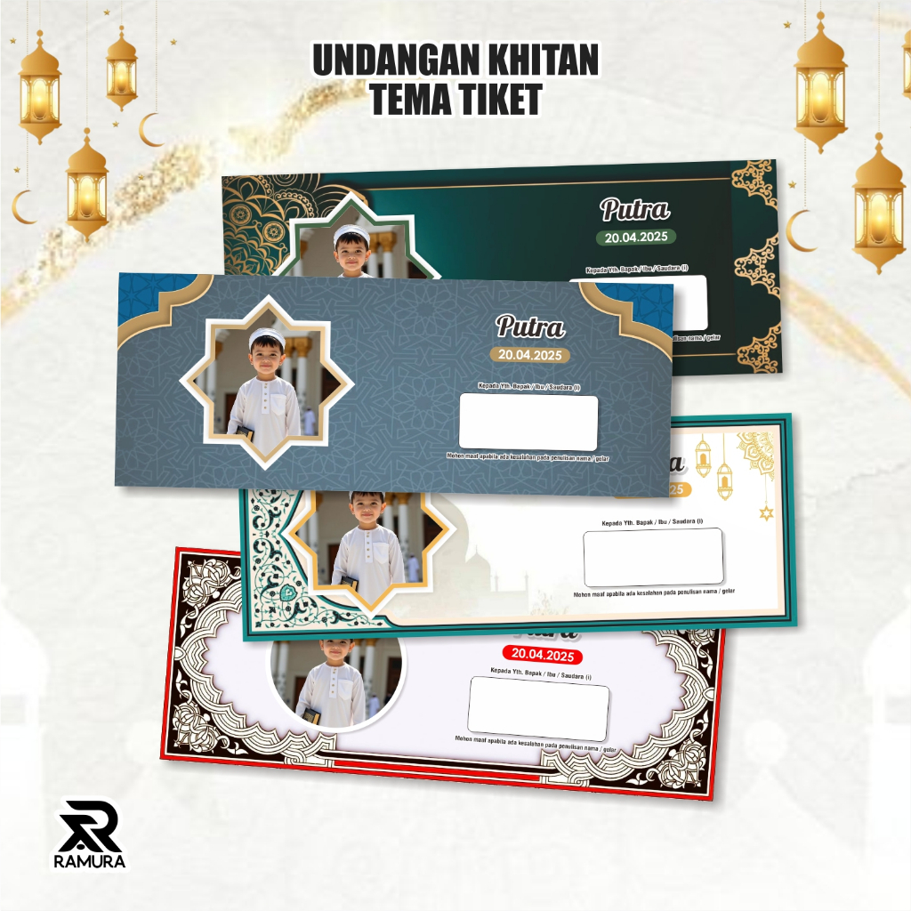 Jual Undangan Khitanan Tiket 1 Lembar Timbal Balik (Tiket_B) ( Free ...