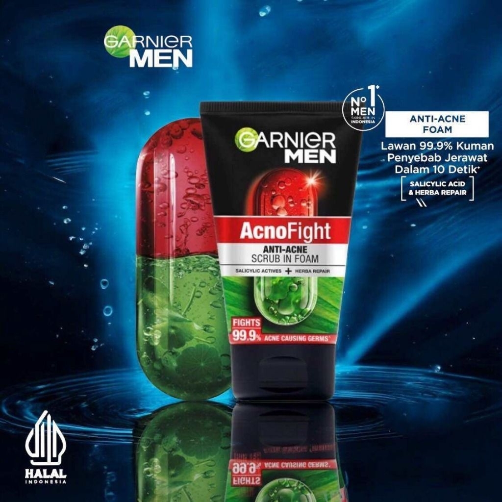 Jual GARNIER MEN ACNO FIGHT ANTI ACNE SCRUB IN FOAM 100ML | Shopee Indonesia