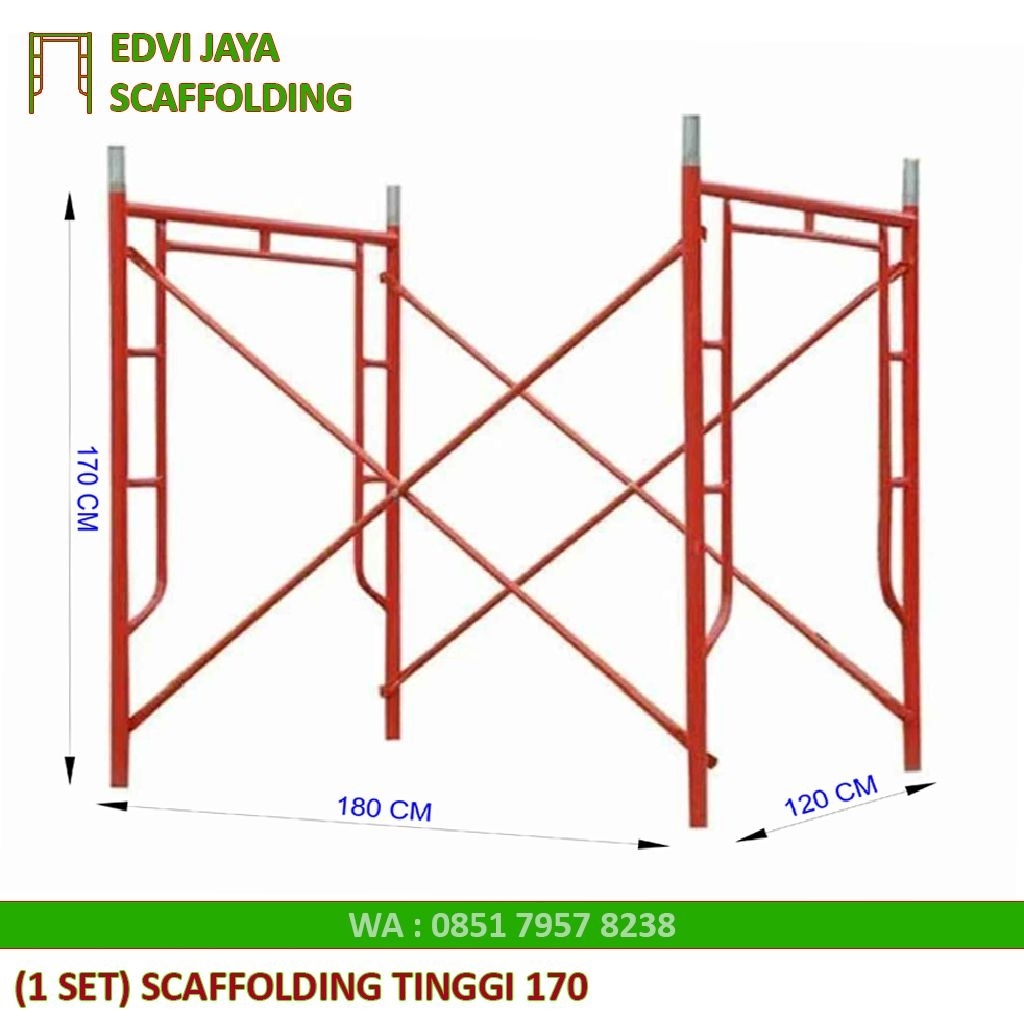 Jual Steger Perancah Scaffolding Tinggi 170, Main Frame 170 (1 SET ...