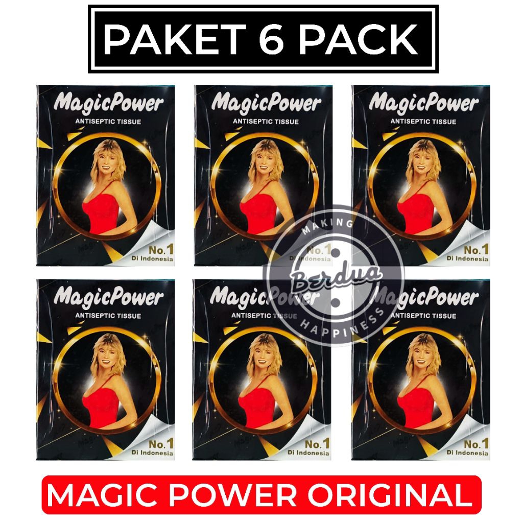 Jual Paket Tisu Magic Power Original 6 Pack Tisu Pria Tahan lama Grosir ...