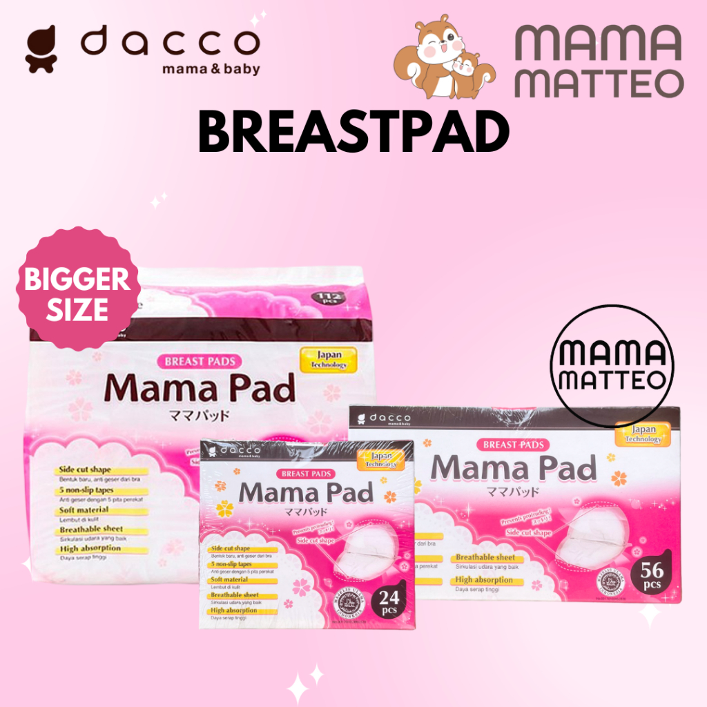 Jual DACCO MAMAPAD Breastpad 24pcs 56pcs 112pcs / Breast Pad Bantalan ...