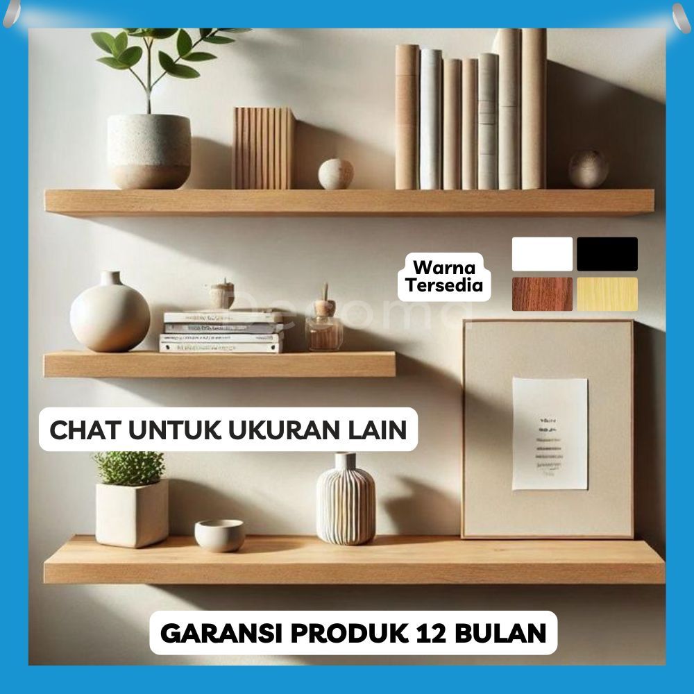Jual Rak Ambalan COSTOM UKURAN SUKA SUKA Dinding Minimalis Hiasan Papan ...