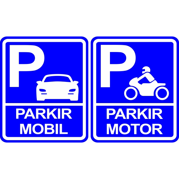 Jual RAMBU SIGN PARKIR MOBIL PARKIR MOTOR STICKER VINYL REFLECTIVE ACP ...