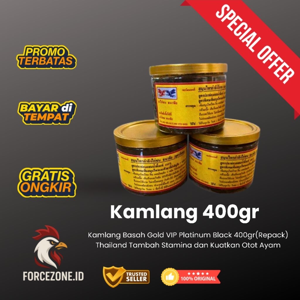 Jual KAMLANG BASAH GOLD THAILAND 400GR (REPACK)Suplemen premium bentuk ...