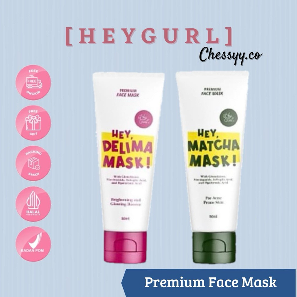 Jual [ READY‼️] 50ml HEY GURL FACE MASK PREMIUM | HEY DELIMA MASK | HEY ...
