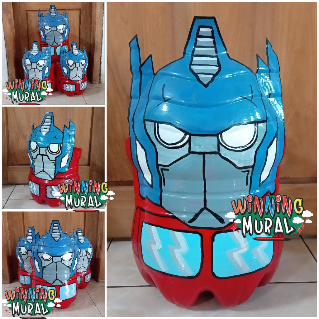 Jual Pot Galon Le mineral untuk anak cowok / Pot Bunga / Prakarya Pot ...