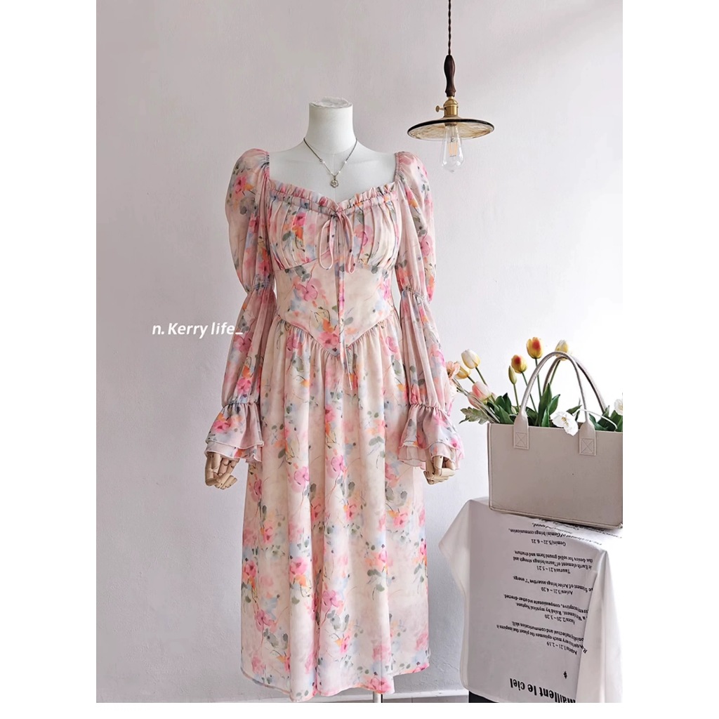 Jual 25OCLOCK Dress Korean Style Lengan Puff | Shopee Indonesia