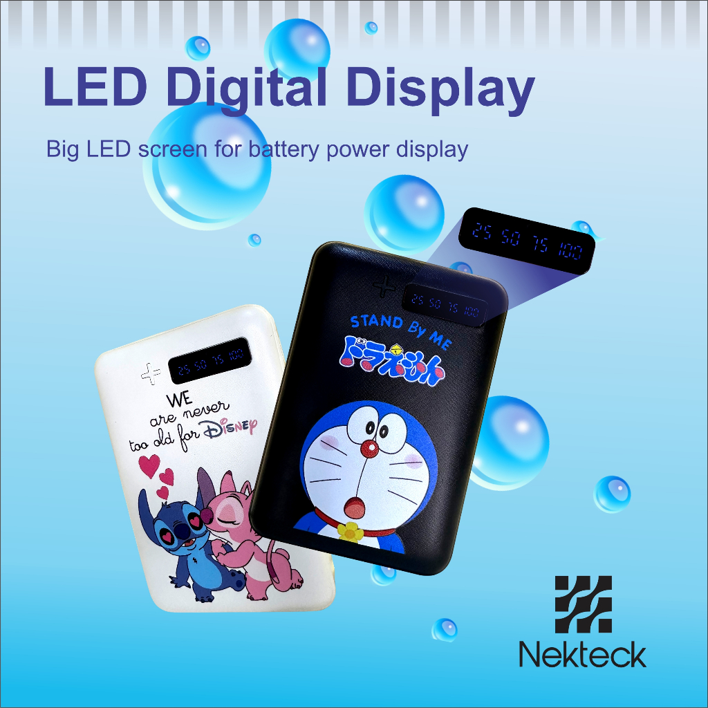 Jual [TERLARIS] POWERBANK MACARON NEKTECK POWER BANK PB MACARON HITAM ...