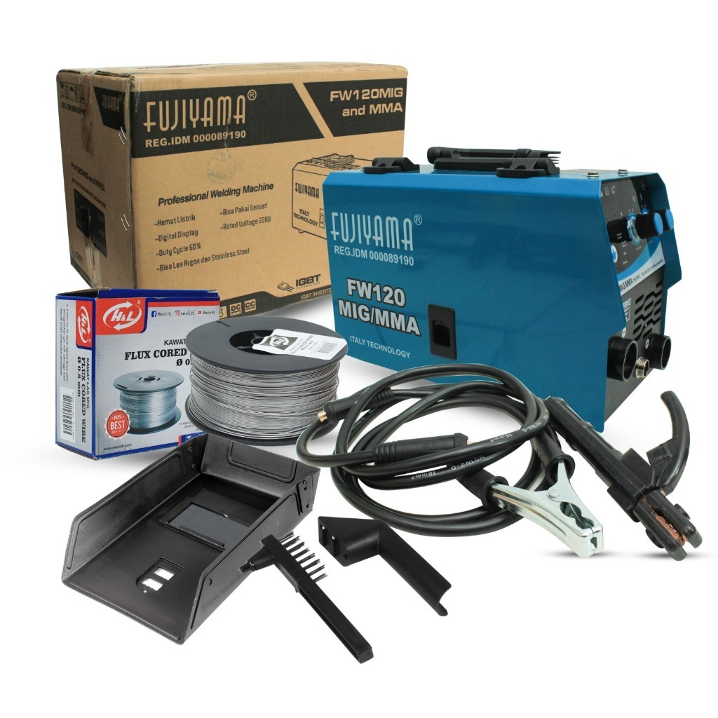 Jual COD FUJIYAMA MESIN LAS MIG 120T CO2 TANPA GAS WELDING MIGi GASLESS JAPAN 120A ORIGINAL ...