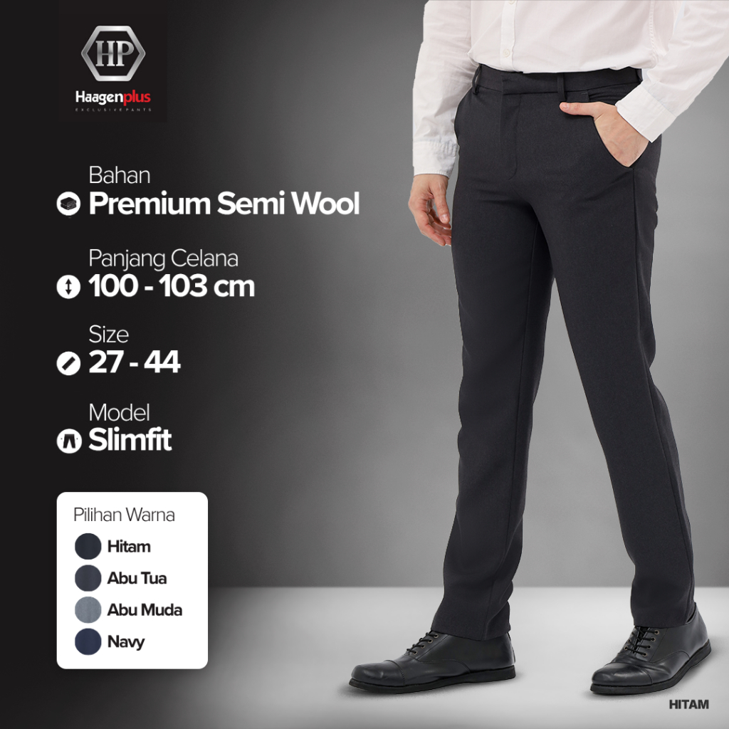 Jual HaagenPlus Official | Basic Pants | Celana bahan formal kerja ...