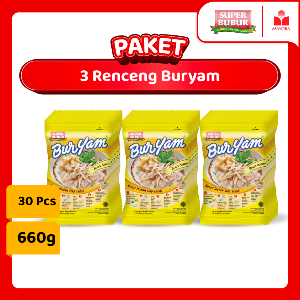 Jual Super Bubur Buryam Trio @220gr | Shopee Indonesia