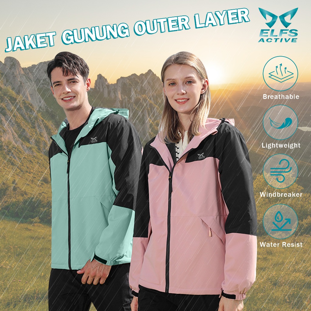 Jual Elfs Active Jaket Gunung Outer Layer Winbreaker Water Resist ...