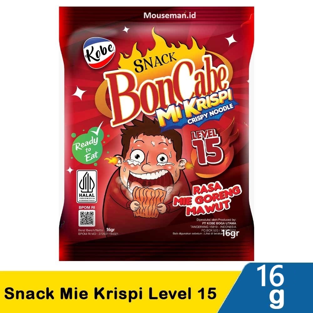 Jual Kobe Snack Boncabe Mi Krispi level 15 Rasa Mie Goreng Mawut Crispy ...