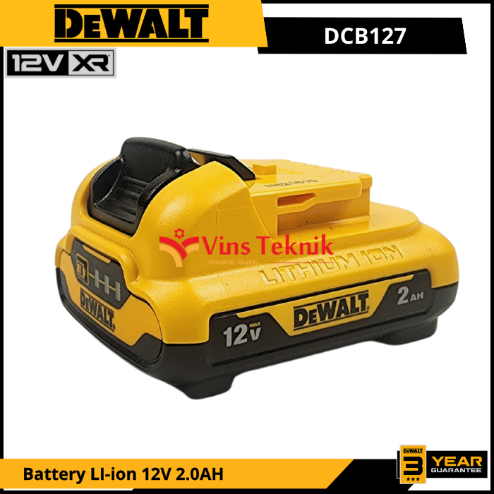 Jual DEWALT DCB127 Baterai Cordless Battery LI-ion 12V 2.0AH DCB 127 ...