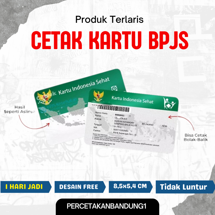 Jual Cetak Kartu ID BPJS KIS – PVC Anti Luntur Tebal Bisa Satuan ...