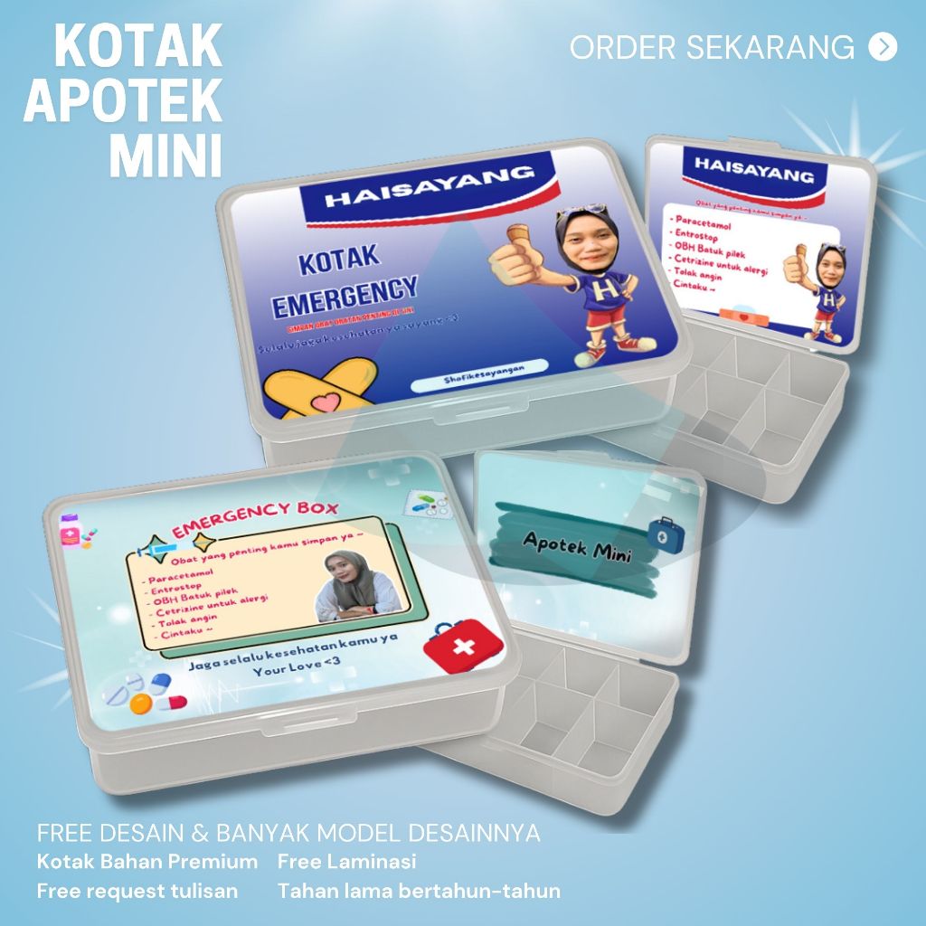 Jual Kotak Apotek Custom Emergency Box Mini | Shopee Indonesia