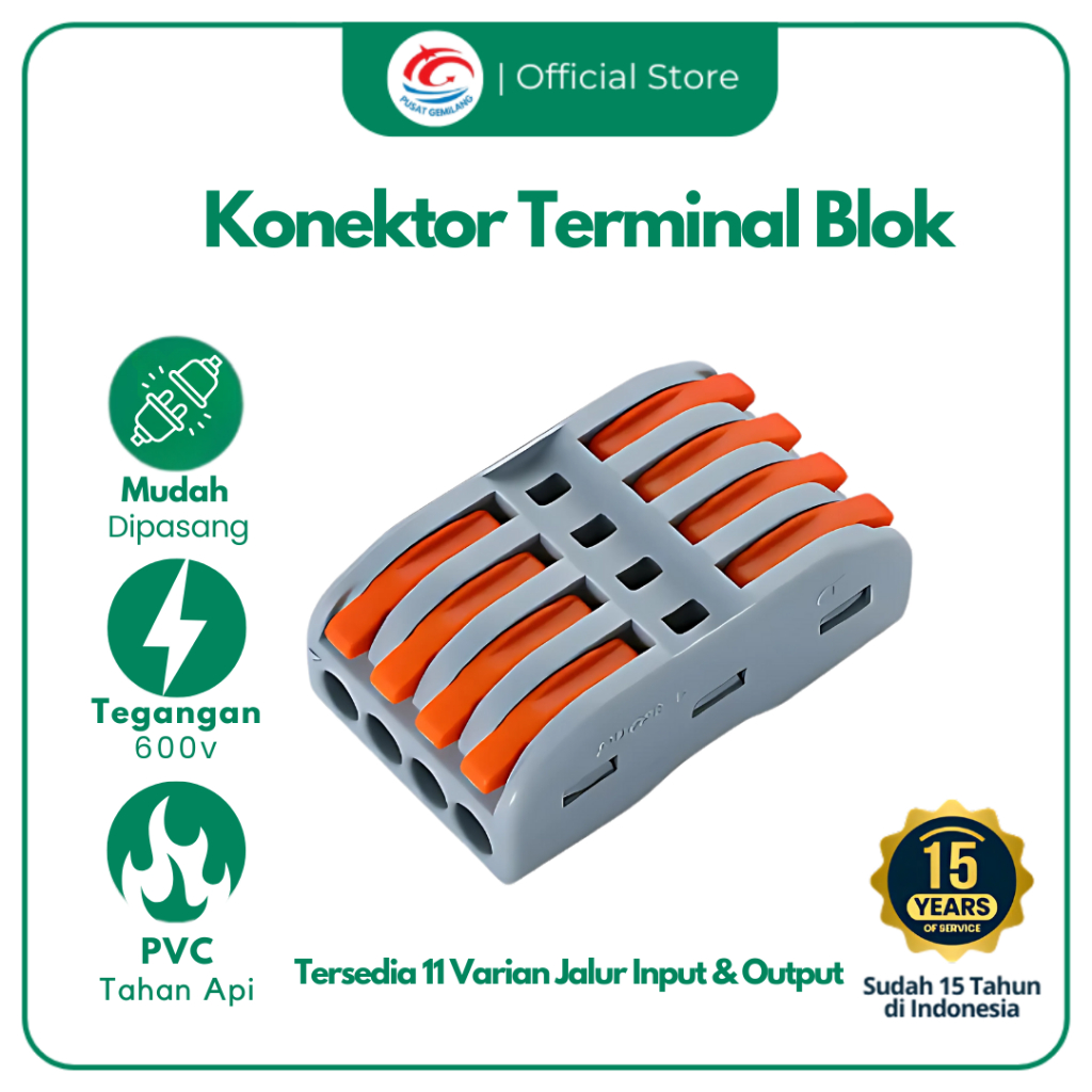 Jual Konektor Kabel WAGO Listrik PCT Terminal Block Listrik Konektor ...