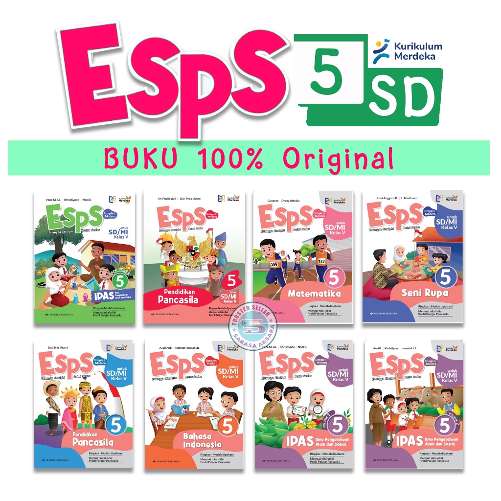 Jual Buku ESPS IPAS Sd/Mi Kelas 5 - ESPS Matematika Bahasa Indonesia Revisi Kurikulum Merdeka ...