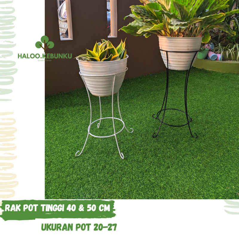Jual HK Rak Pot Bunga Cantik tinggi 50 cm Standing Besi Pot ukuran 20 ...