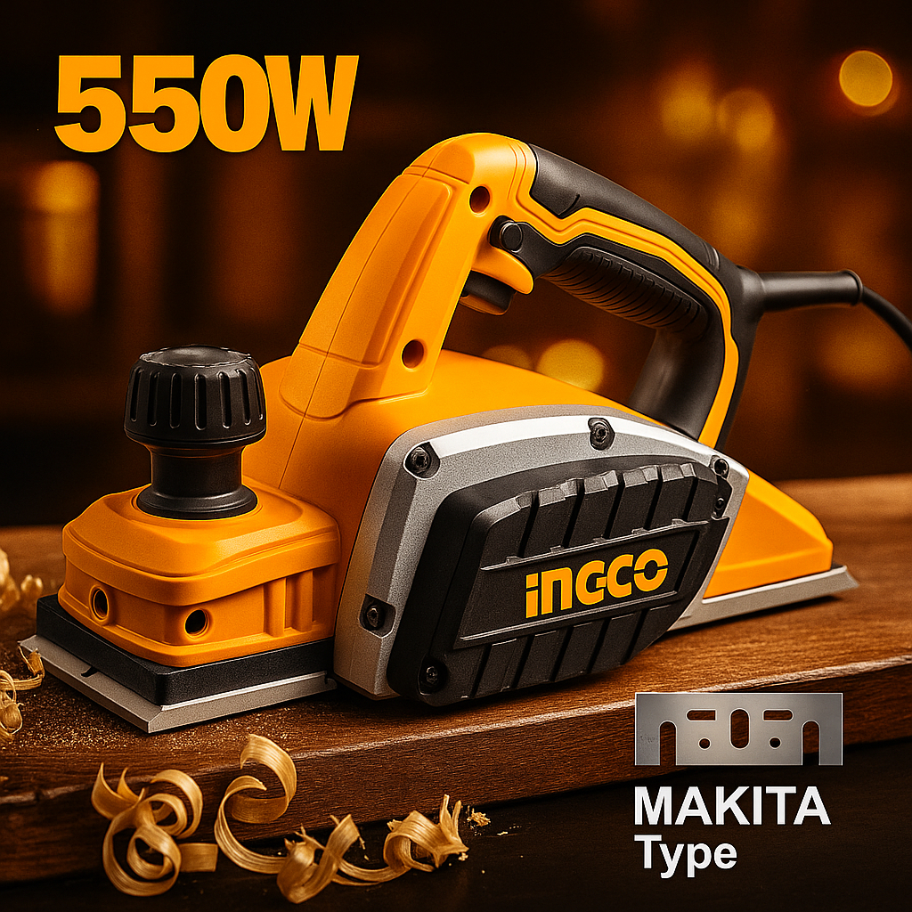 Jual INGCO Mesin Serut Kayu 550W Sugu Kayu Pasah Electric Planer PL5508 ...