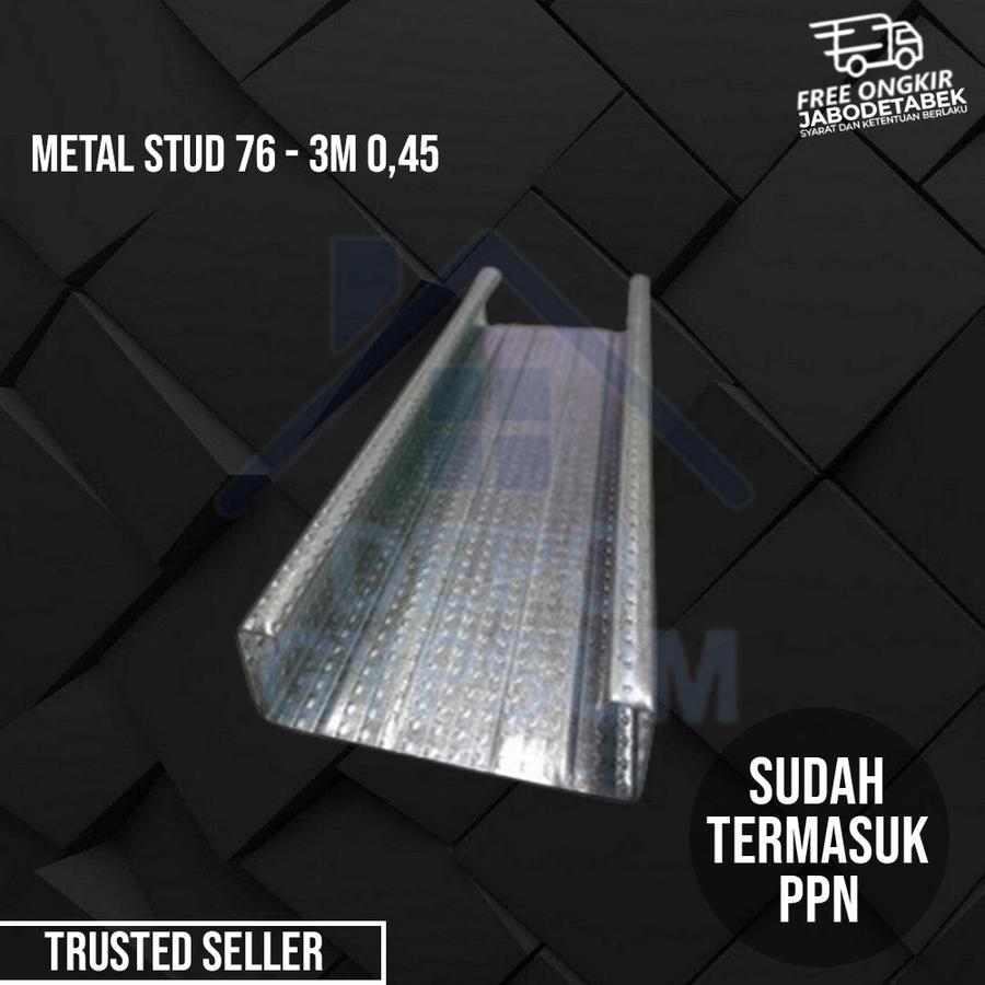 Jual Metal Stud 76 - 3M 0,45 | Metal Stud 76 Panjang 3M | Metal Stud ...