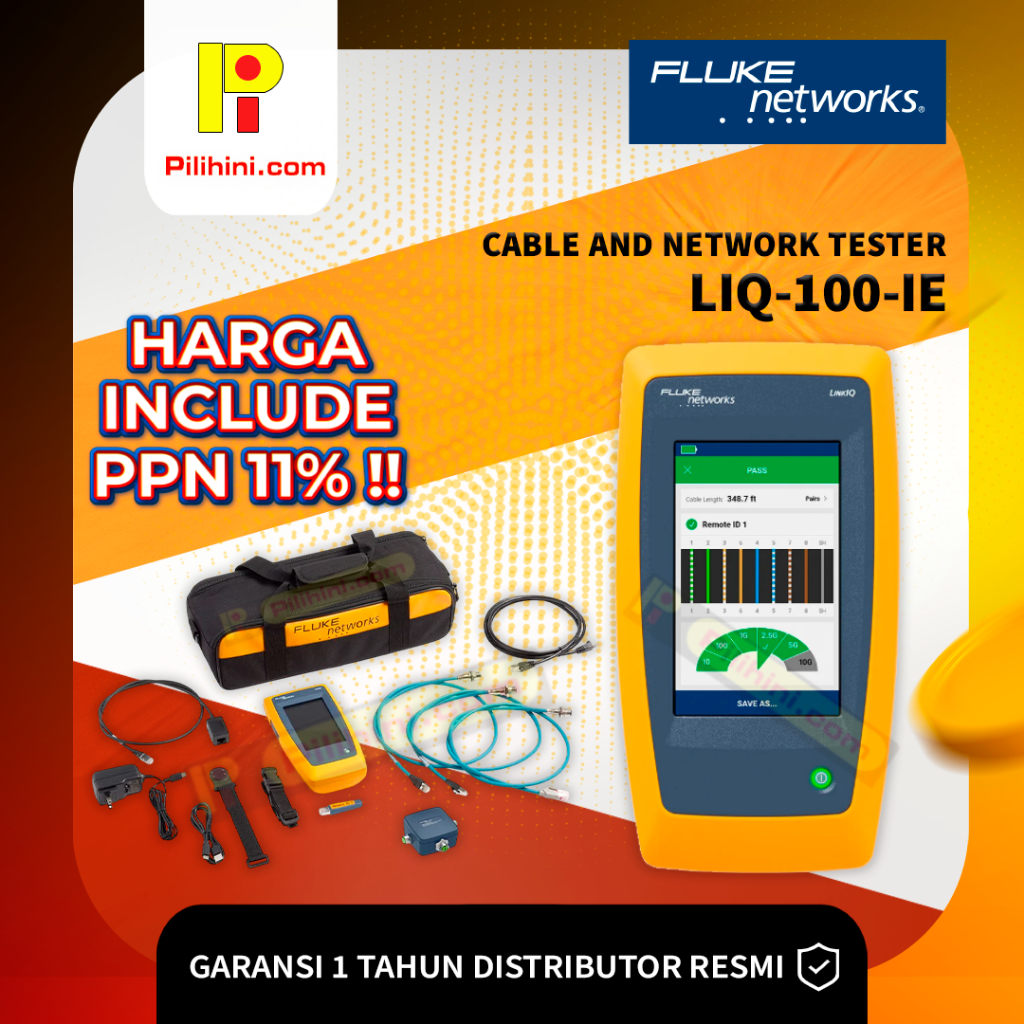Jual Fluke Networks LIQ-100-IE LinkIQ™ Industrial Ethernet Cable ...