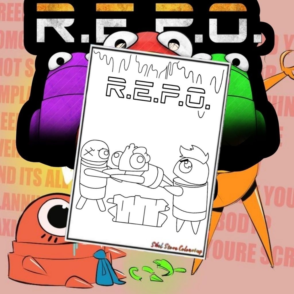Jual Kertas Mewarnai Gambar Tema R.E.P.O isi 14 Lembar Gambar / Kertas ...
