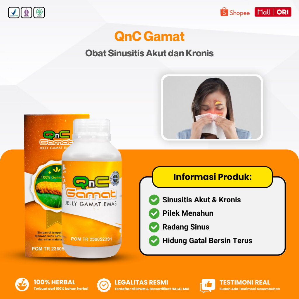 Jual Obat Sinusitis, Radang Sinus, Pilek Menahun, Hidung Gatal ...