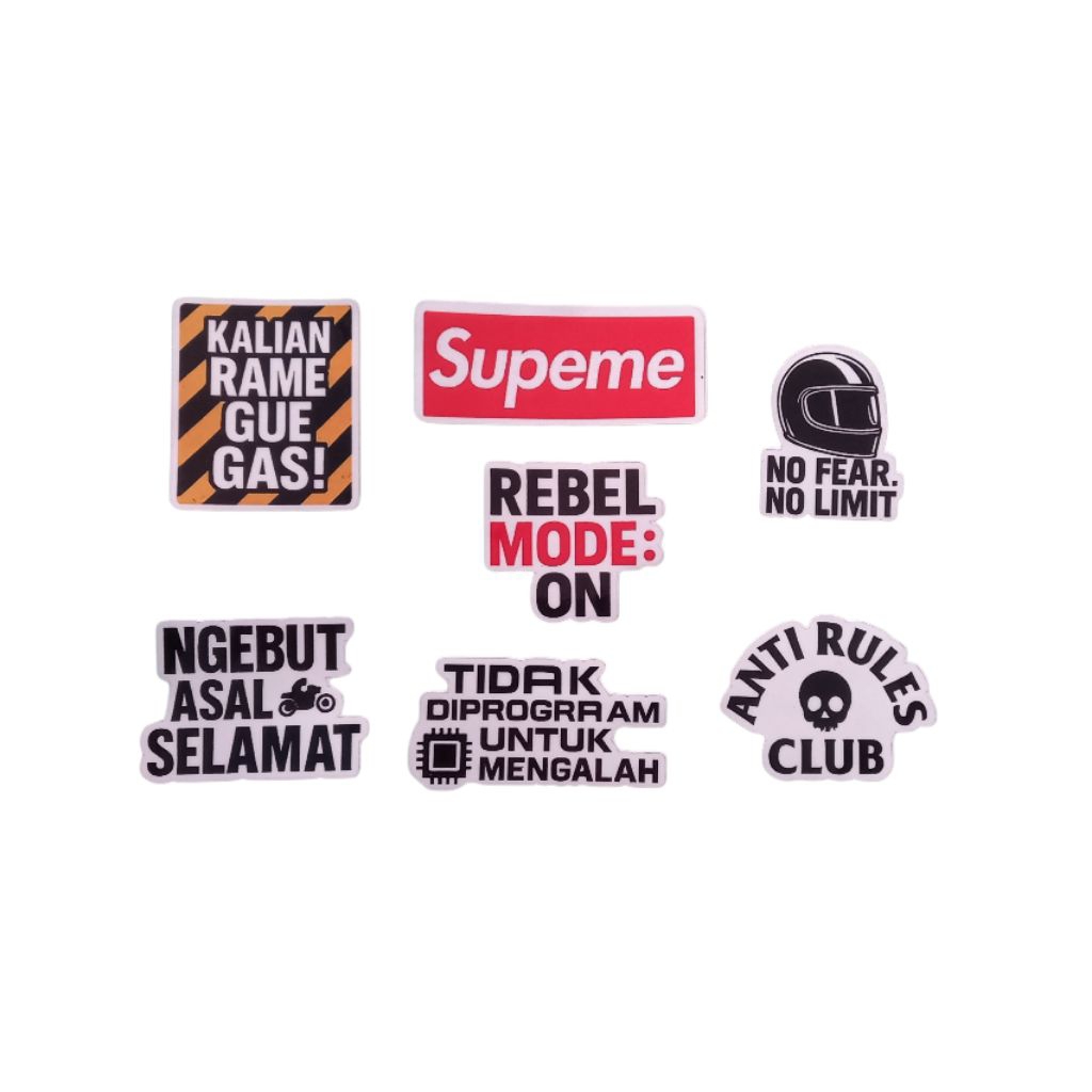 Jual Paket Stiker Keren 7 Pcs – Anti Air, Dicut Rapi, Cuma 10 Ribu ...