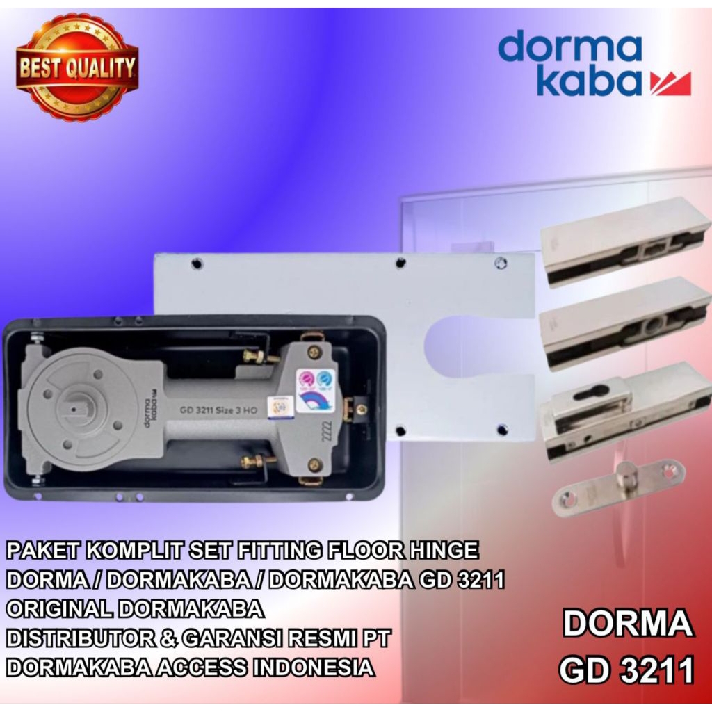 Jual Engsel Pintu Tanam/Floor Hinge Dorma Kaba DormaKaba GD 3211 + Patch Fitting Dorma Kaba ...
