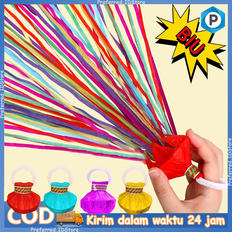 Jual Party Popper Streamer Confetti Pita Roll Tangan Warna Warni untuk ...