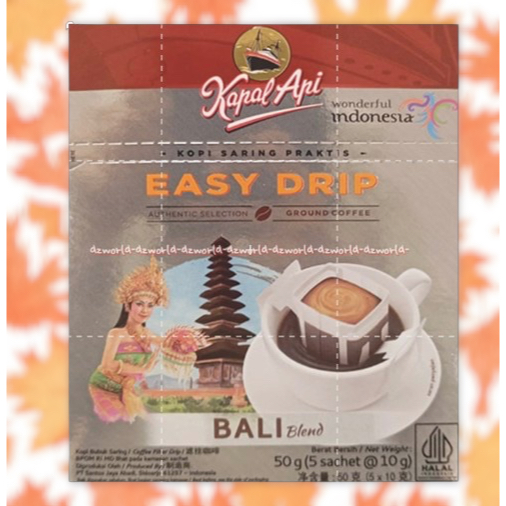 Jual Kapal Api Easy Drip Bali Blend 5sachet Kopi Dengan Saringan Filter ...