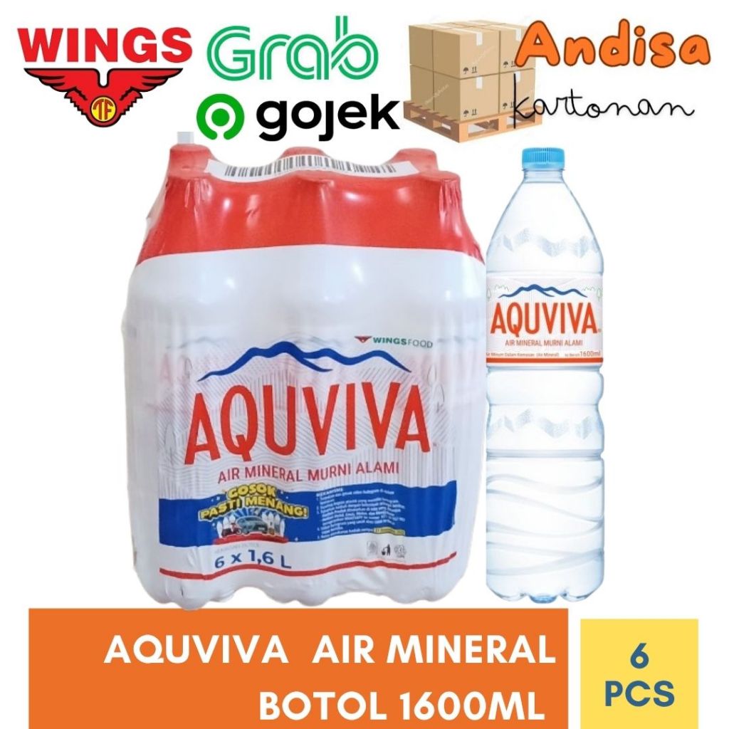 Jual AQUVIVA Air Mineral Botol Kartonan 1600ml x 6pcs | Shopee Indonesia