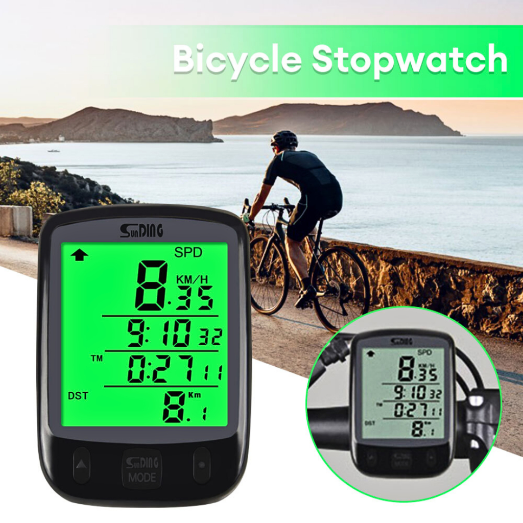 Jual PUSAT SunDING Speedometer Sepeda Backlight LCD Bike Handlebar ...