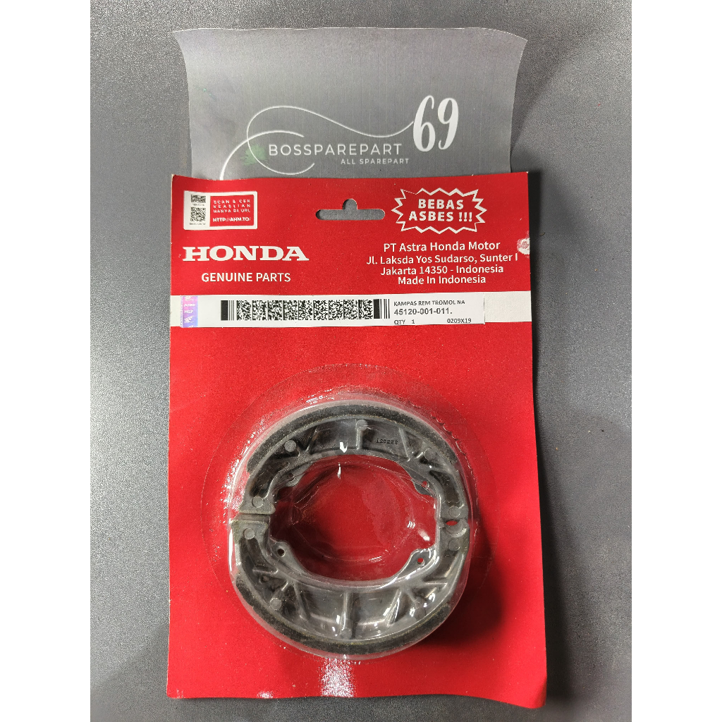 Jual Kampas Rem Tromol Belakang Honda Grand Supra X Fit Revo Blade Lama ...