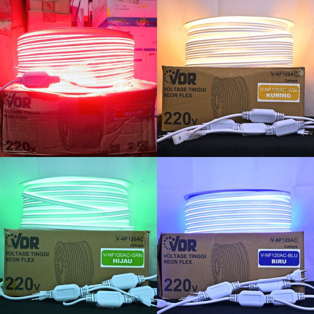 Jual VDR LAMPU LED NEON FLEX 220V 100M FULL LAMPU SELANG LED STRIP ...