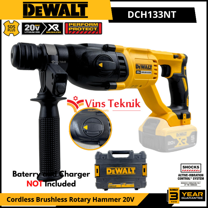 Jual DEWALT DCH133NT Mesin Bor Tembok Beton Baterai Cordless Brushless ...
