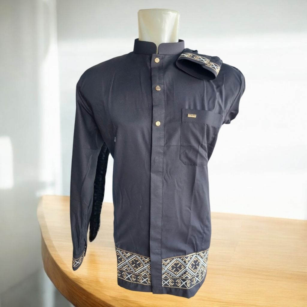 Jual koko al wafa hitam/al wafa/baju muslim al wafa | Shopee Indonesia