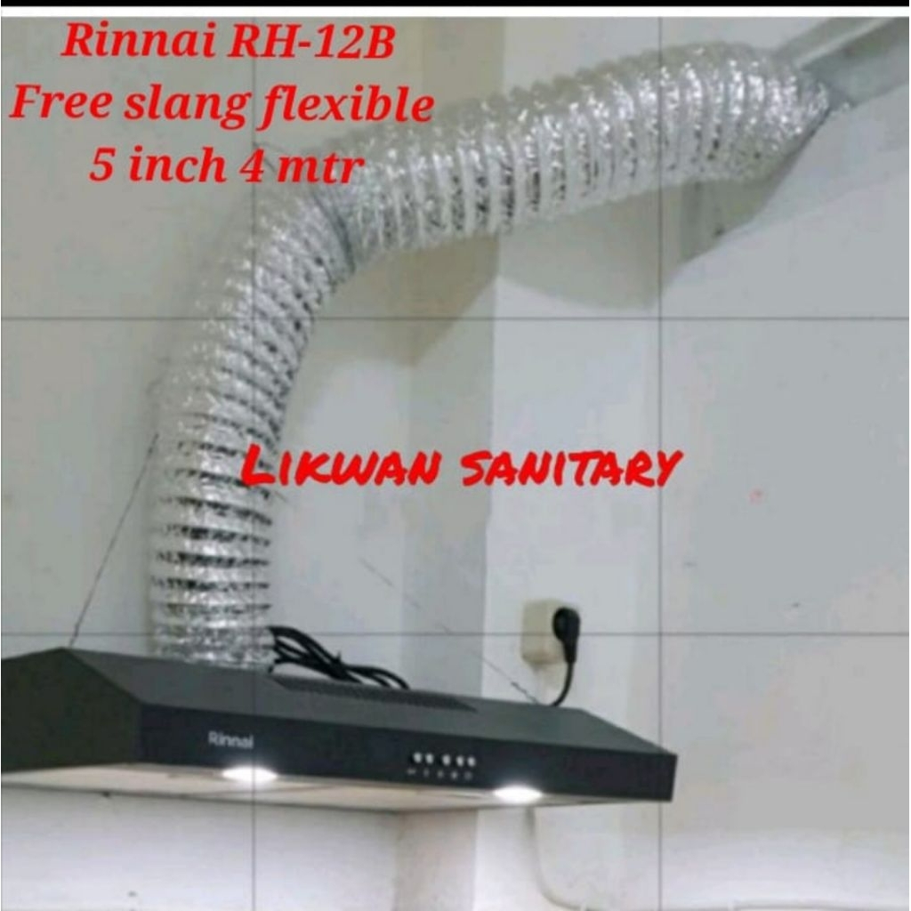 Jual Cooker hood rinnai RH-126B Pree slang pembuangan 4 meter / cooker hood rinnai RH126B ...