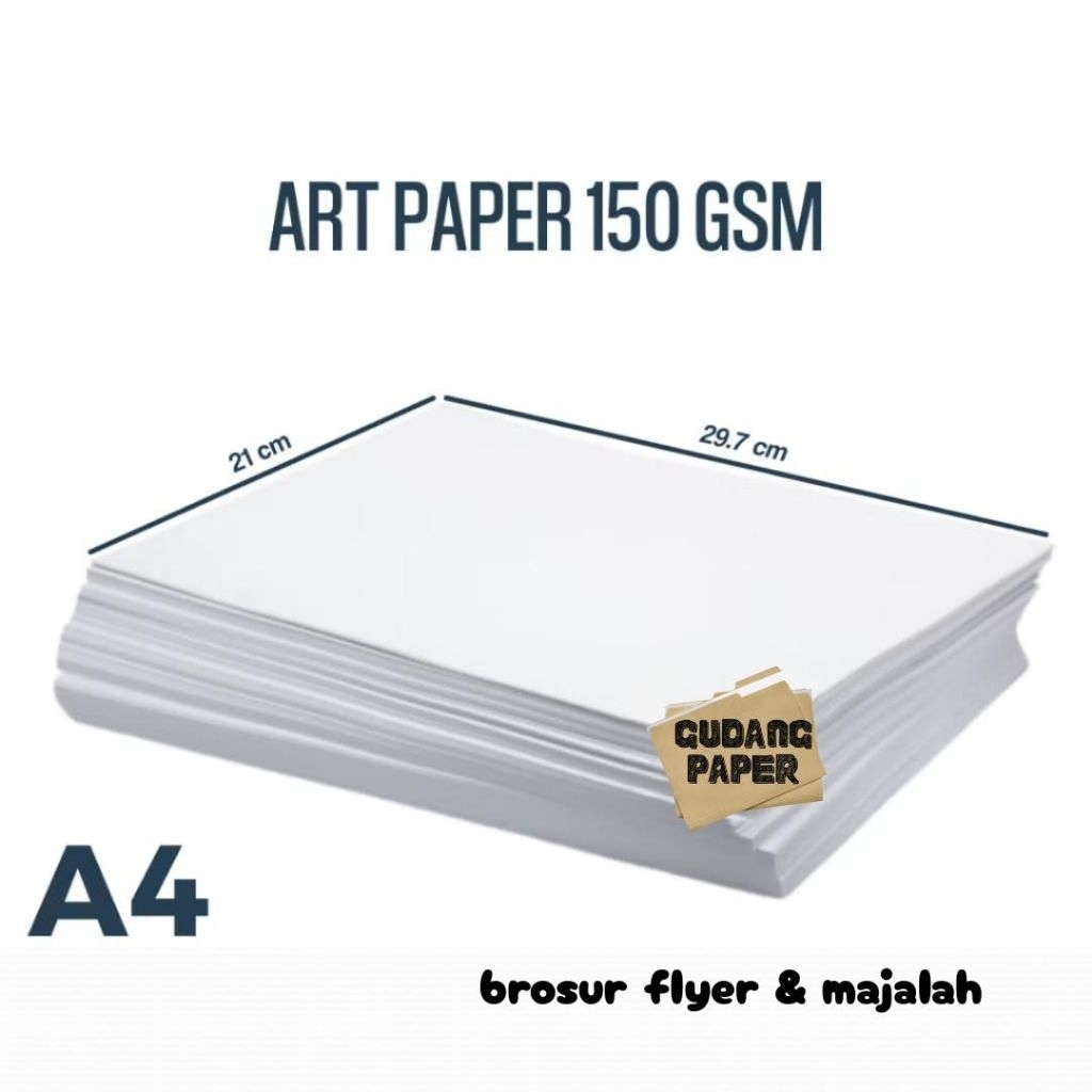 Jual Kertas Art Paper A4 150 gsm isi 50 lembar / Kertas Art Paper 150 ...