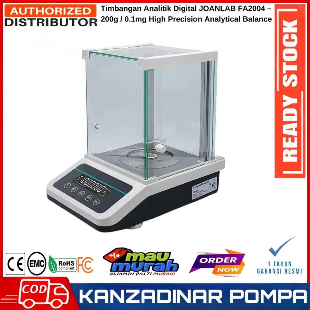 Jual Timbangan Analitik Digital JOANLAB FA2004 – 200g / 0.1mg High ...