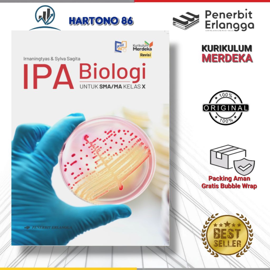 Jual Buku IPA Biologi revisi erlangga SMA/MA kelas 10 kurikulum merdeka ...