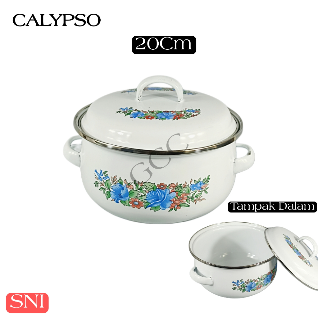 Jual Panci Enamel Putih Motif Bunga Kembang Forget Panci Bunga Jadul ...