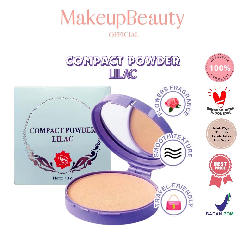 Jual VIVA Cosmetics Compact Powder LILAC 19gr | Shopee Indonesia