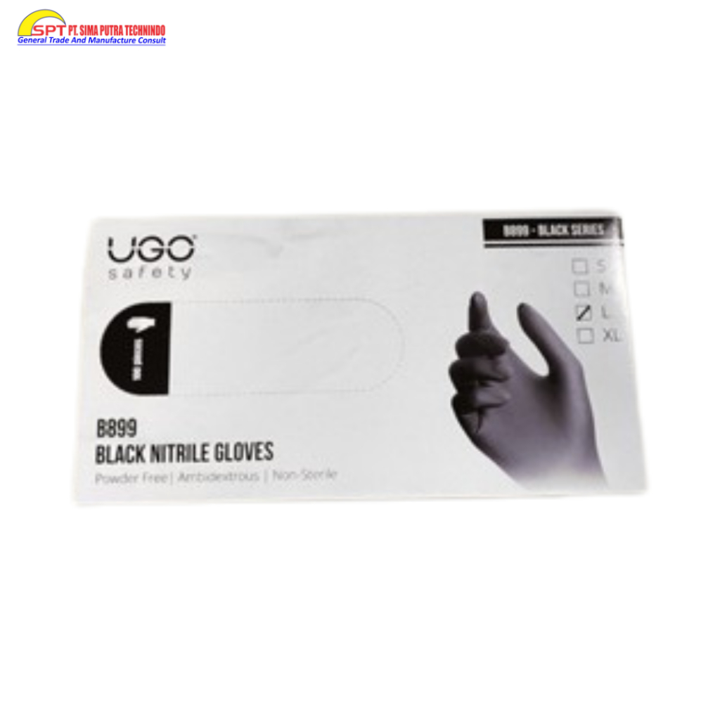 Jual UGO SAFETY Black Nitrile Gloves - Sarung Tangan Nitrile Hitam UGO ...