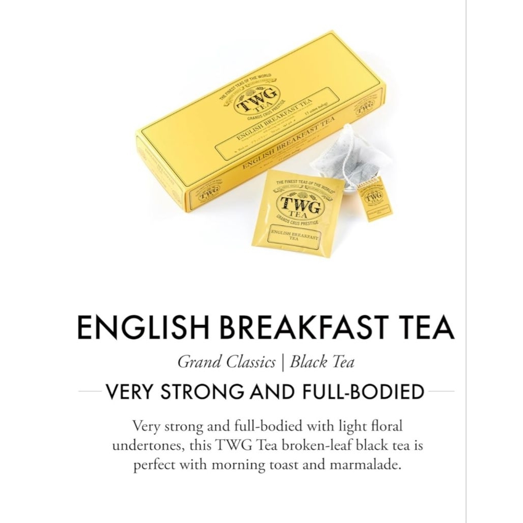 Jual TWG TEA ~ English Breakfast Tea (1 cotton teabag) | Shopee Indonesia